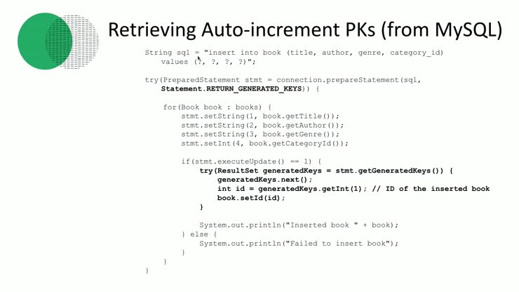 CS 240 - Retrieving Auto-Increment Primary Keys and Ending Transactions