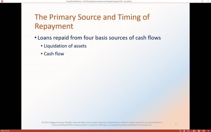 Ch14 #4: The Primary and Secondary Source Repayment