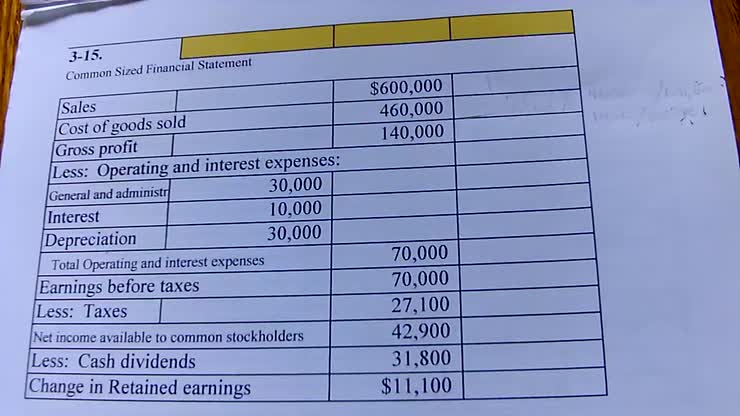 03 BUS 148 Chapter 3 How To: Common Size INCOME STATEMENT