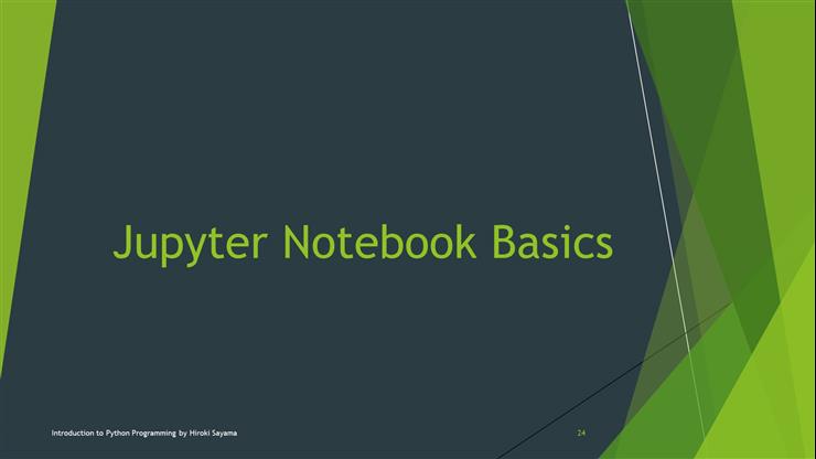 Jupyter Notebook Basics
