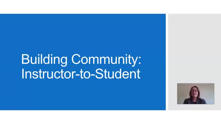 Building Community - Instructor to Student