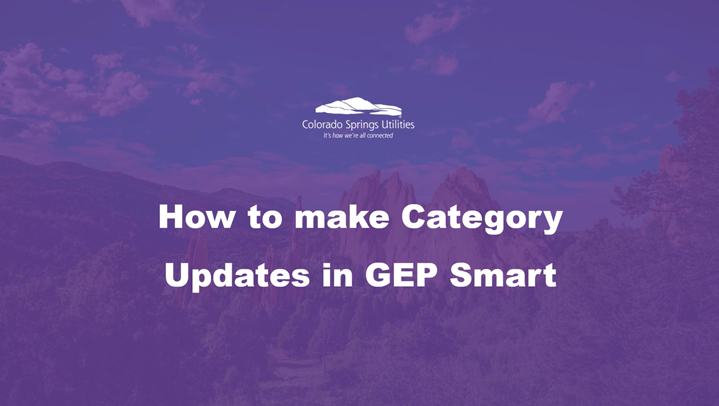 How to make Category Updates