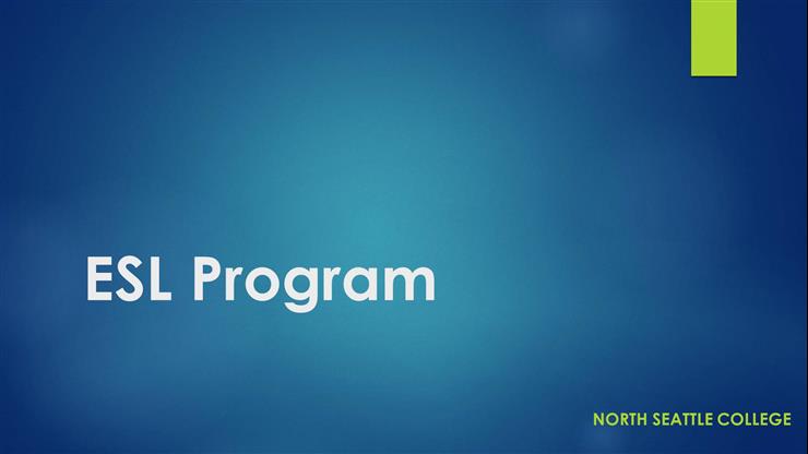 ESL Program - Types of Classes