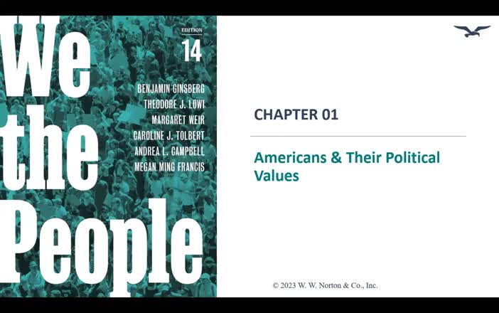 Chapter 1 Americans and Political Values