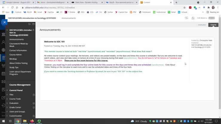 How to Best Use UBLearns for this Course
