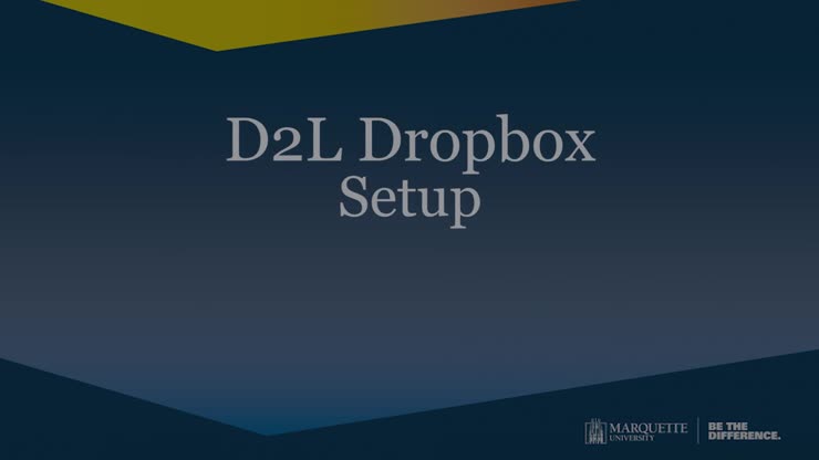 D2L Dropbox: Setup