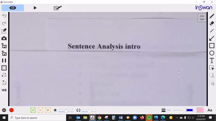 Sentence Analysis Intro