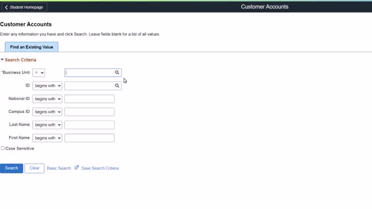 View Customer Accounts