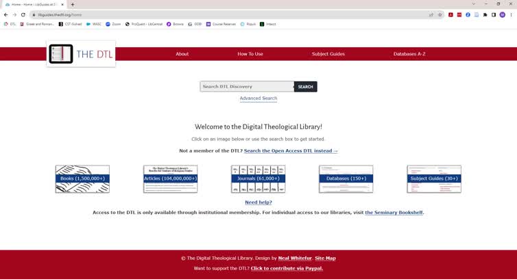 Introduction to the Digital Theological Library