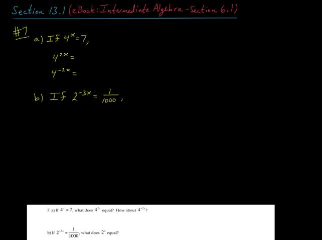 Intro to Exponential Functions - #7