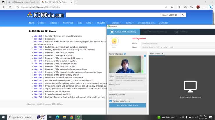 How to find ICD10 codes on the website