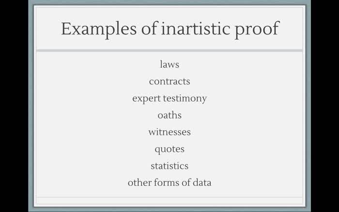 Aristotle's Artistic Proofs