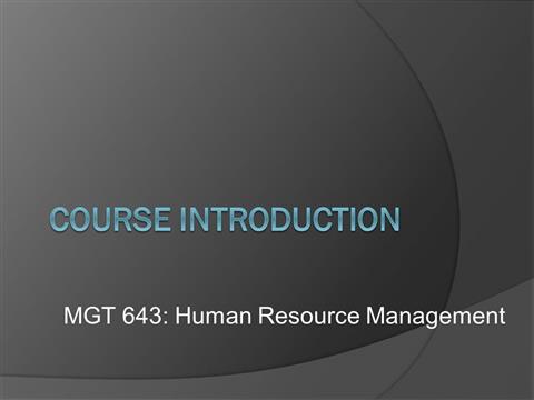 Course Introduction
