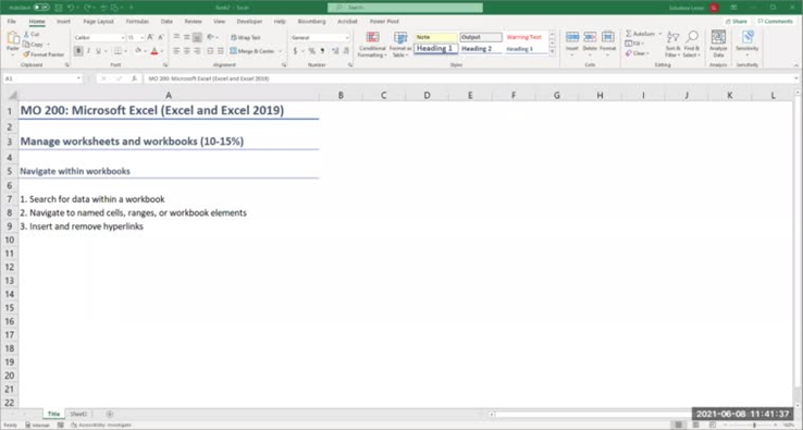 1.2.2 - Navigate to named cells and ranges