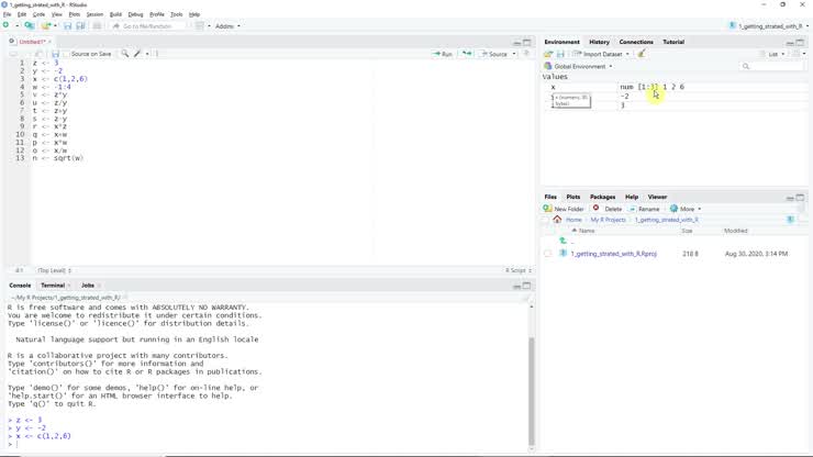 2- Basic operations in R