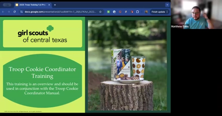 TCC Cookie Training: 10/29