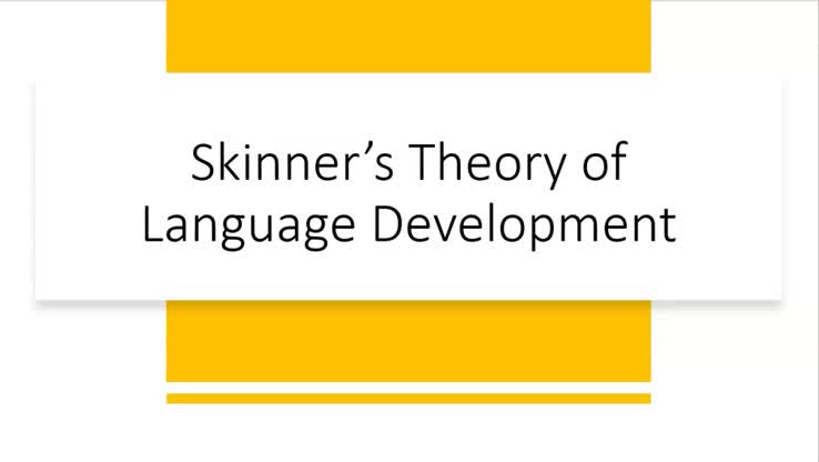 Skinner's Theory of Language Development