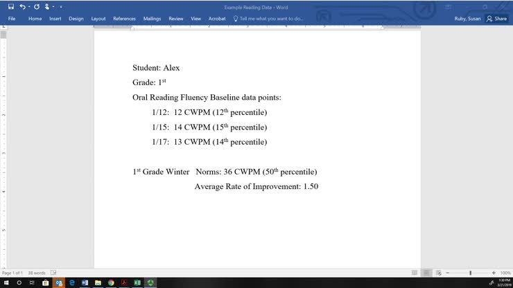 Setting Goals Alex Example