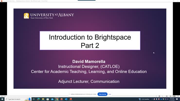 Introduction to Brightspace Part 2