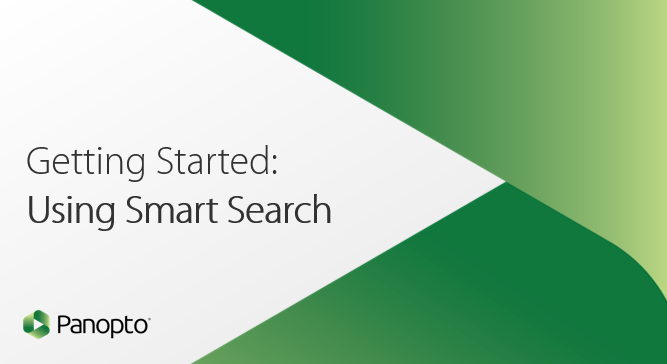 Getting Started: Using Smart Search