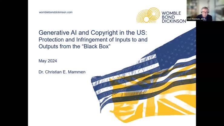 “Generative AI and Copyright: Protection and Infringement of Inputs to ...