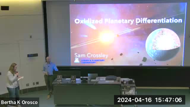Oxidized Planetary Differentiation - Samuel Crossley - 04162024