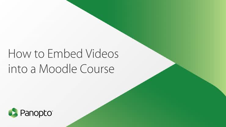 How to Embed Videos into a Moodle Course