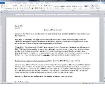 223 Lab 6 Intro and Part 1 – 3 - Measuring Lenses