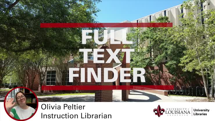 Using Full Text Finder