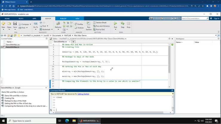 Using the Min and Max Functions