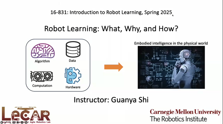Lecture 1: Course Introduction: What is Robot Learning?