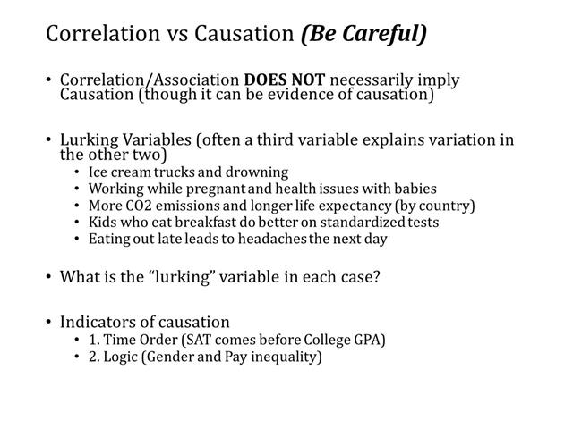 Module 3b Slides - Lurking Variables
