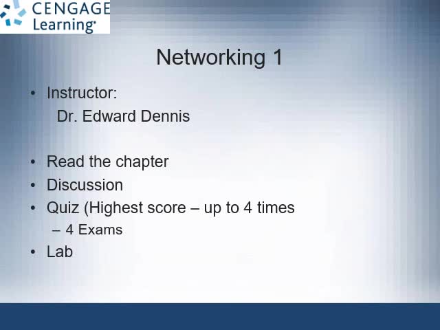 Networking 1 Chapter 1 Video