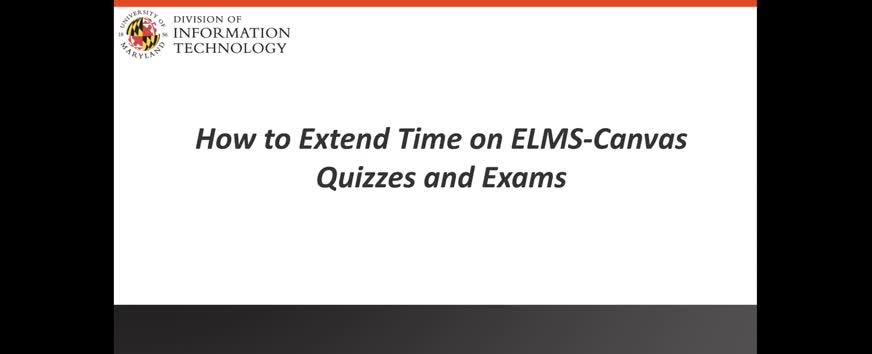 Extending Quiz Time In Elms-Canvas