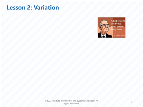 Lesson 2: Slide 2: Deming's Theory of Profound Knowledge