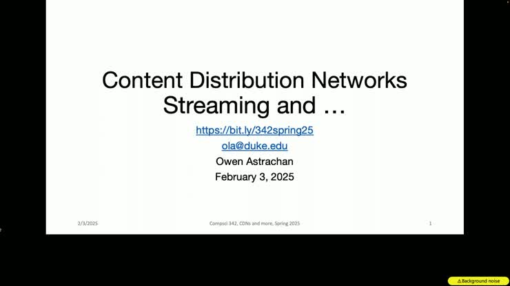 Owen Astrachan - COMPSCI 342.01 - FFSC 2231 - Spring 2025 on 2/3/2025 (Mon)