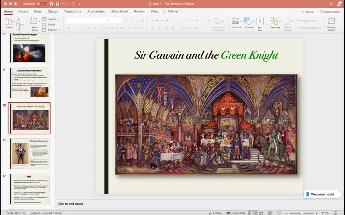 Sir Gawain and the Green Knight, part 1