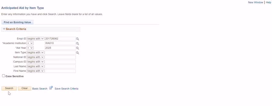 Viewing Anticipated Aid by Aid Item Type - No Audio