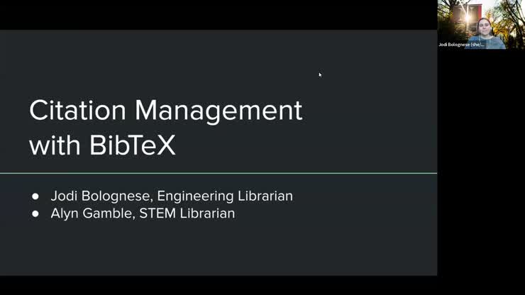 Citation Management with BibTeX