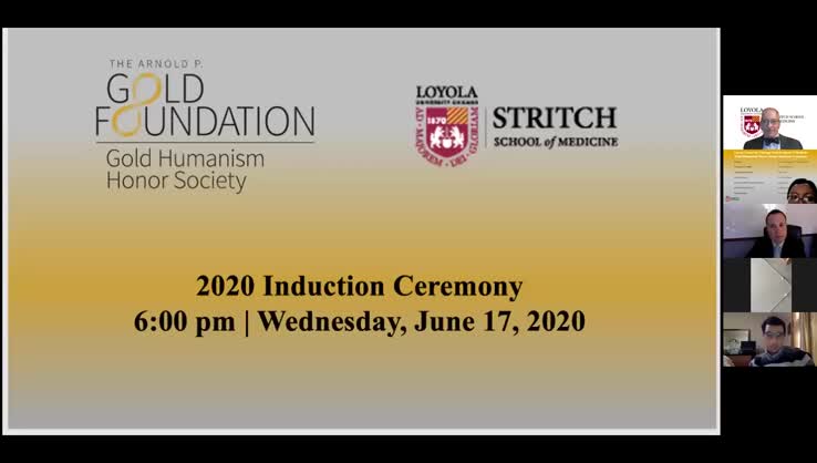 Gold Humanism Honor Society 2020 Induction Ceremony