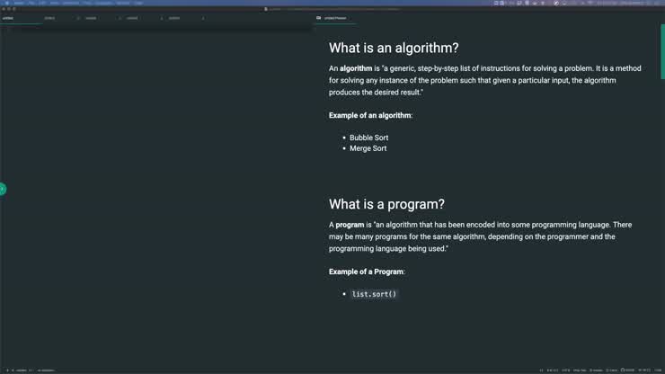 Algorithms & Programs