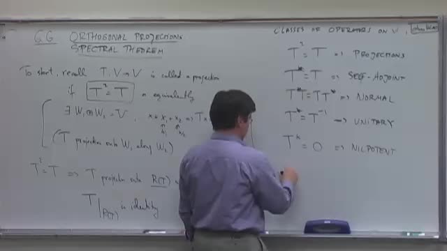 Math 4130 - Lecture 28 - Orthogonal Projections. Spectral Theorem