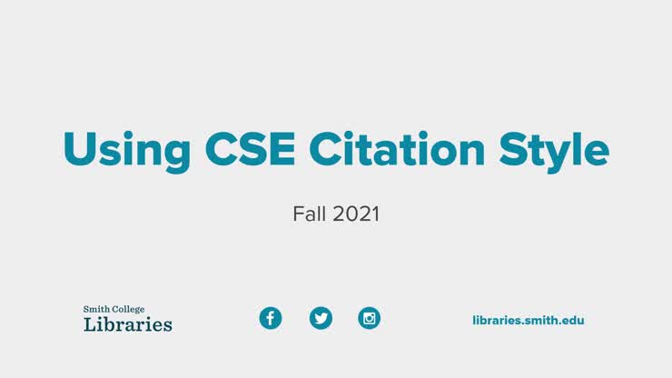 CSE Citation Style