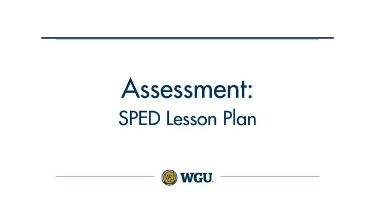 SPED Assessment