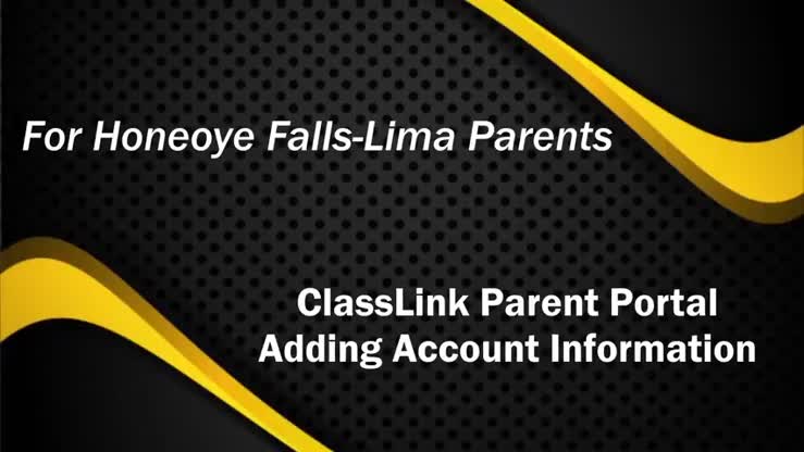 ClassLink Parent Portal : Setting Up Accounts