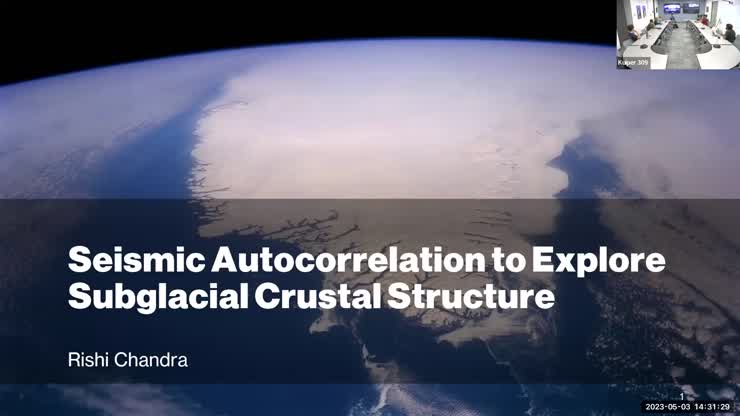 Seismic Autocorrelation to Explore Subglacial Crustal Structure - Rishi ...
