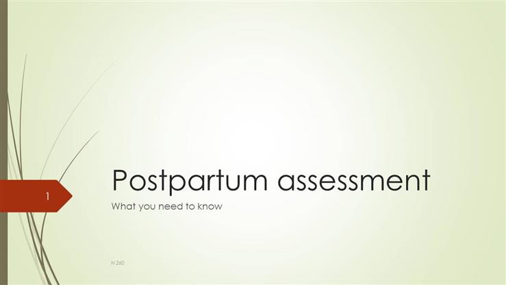 Postpartum assessment