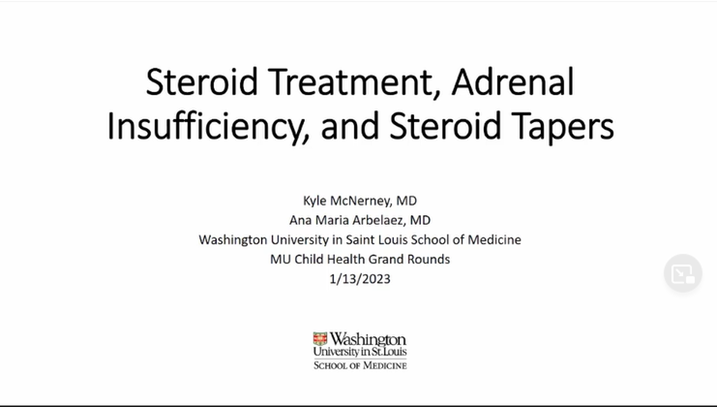 Steroid Treatment in Infants and Children - McNerney, MD