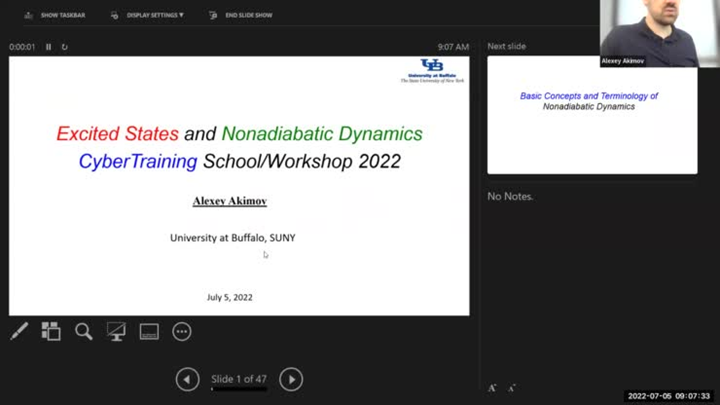 Tuesday, July 5, morning, Zoom: Theory of NA-MD (Alexey Akimov), Libra ...