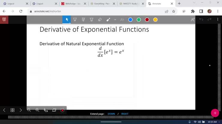 Derivative of Exponential functions
